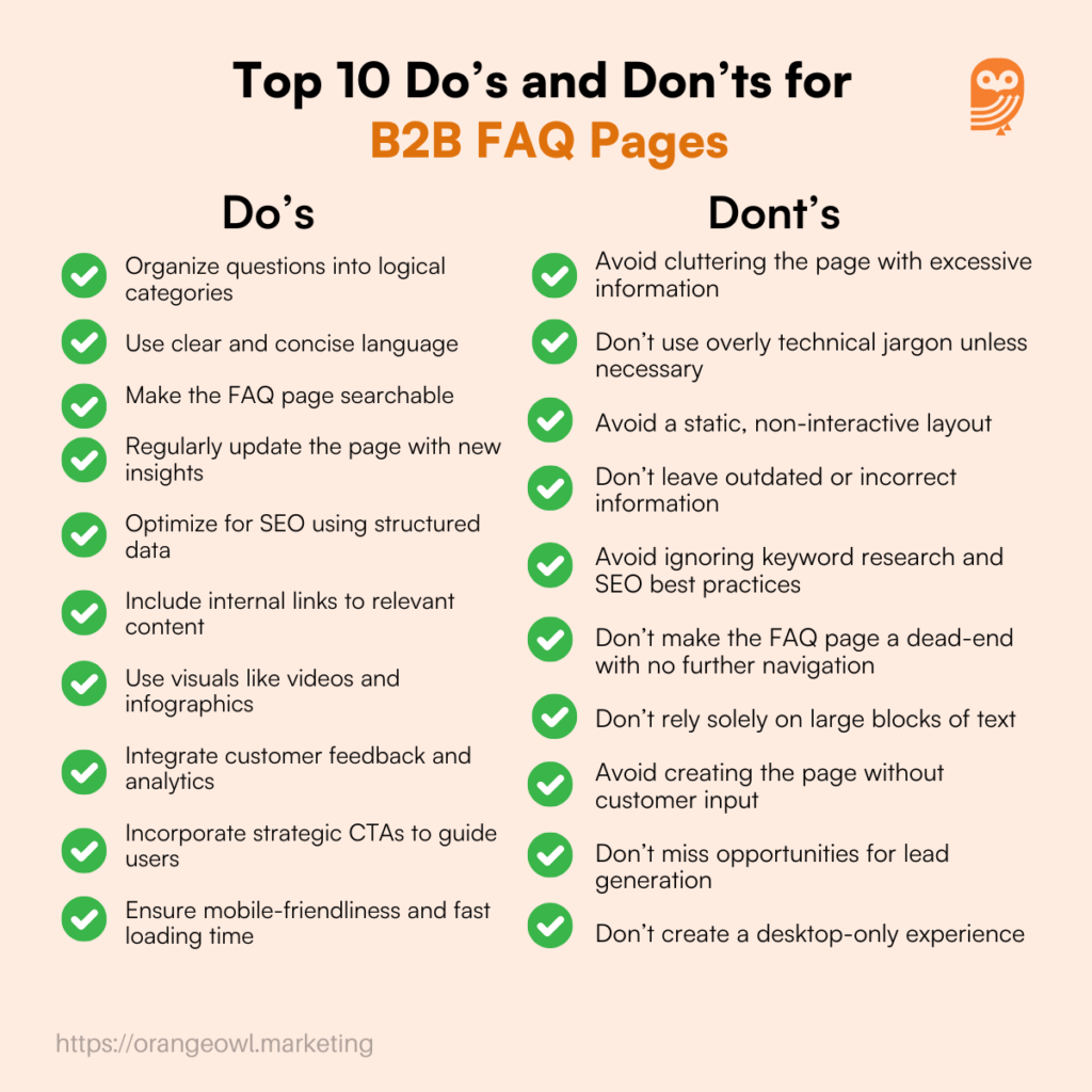 Ultimate Guide To FAQ Pages For B2B Marketing - OrangeOwl